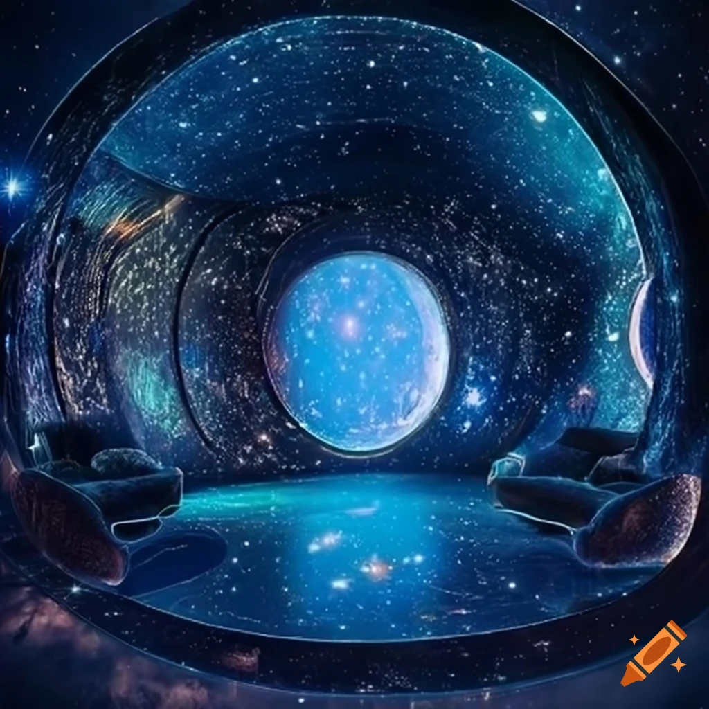 Image of a celestial-themed room on Craiyon