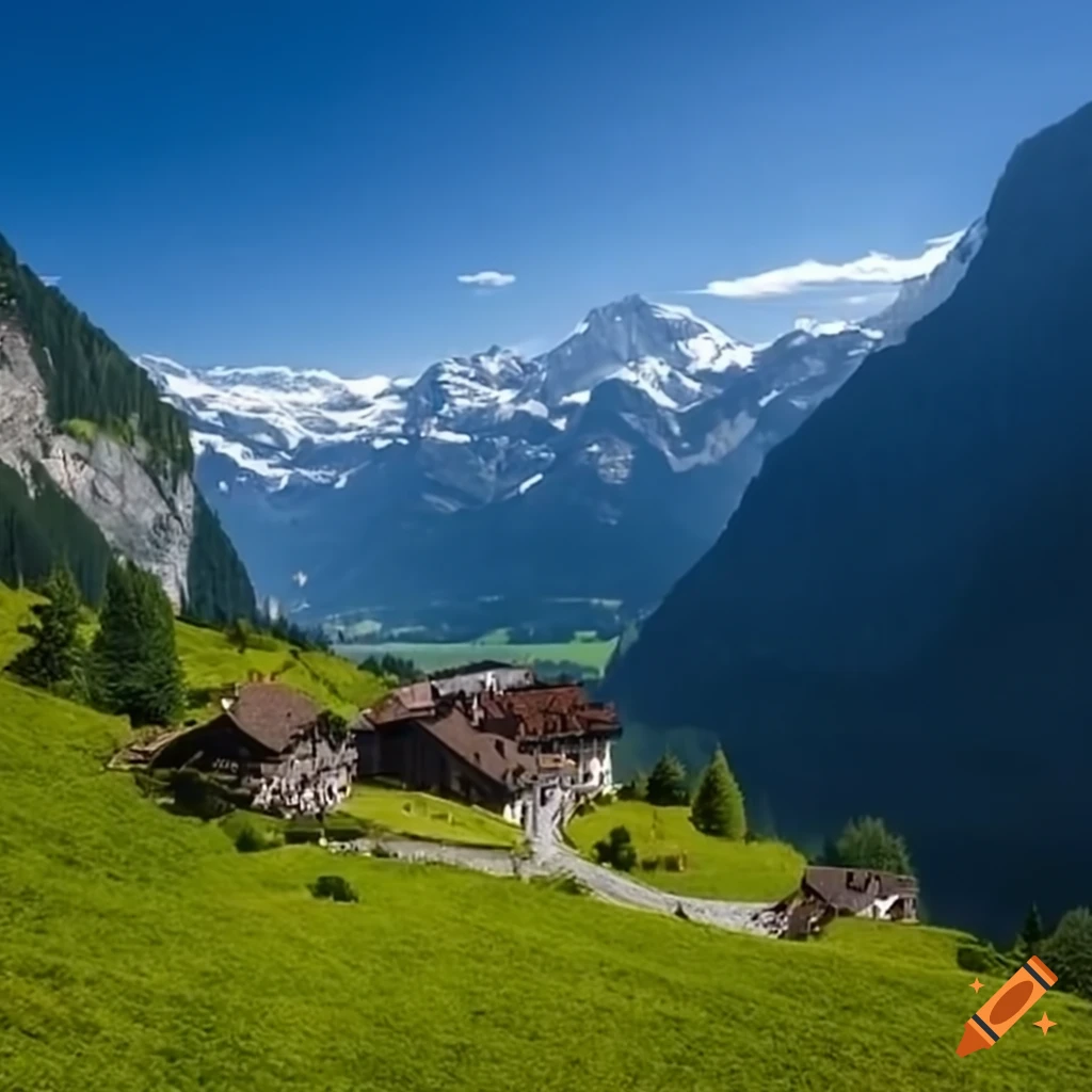 Scenic view of wengen