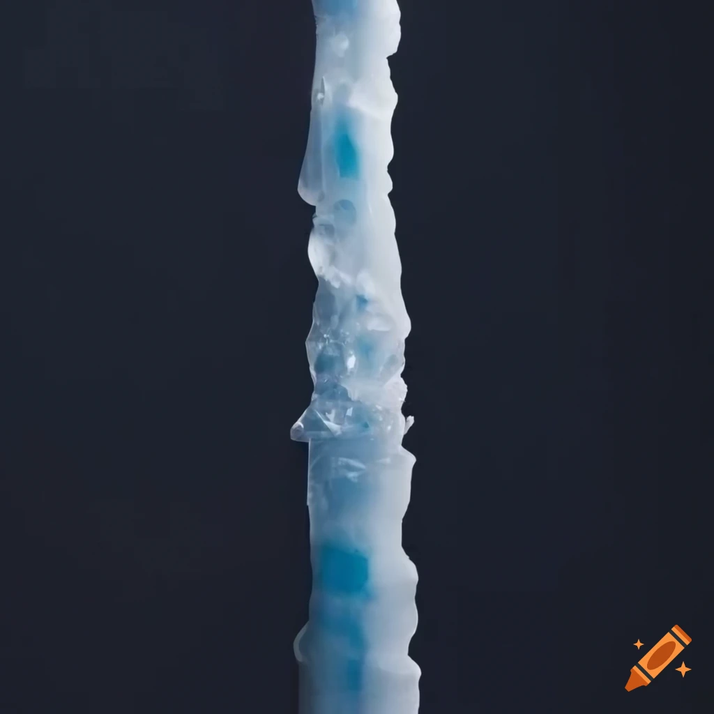 Abstract art of melting ice columns on Craiyon