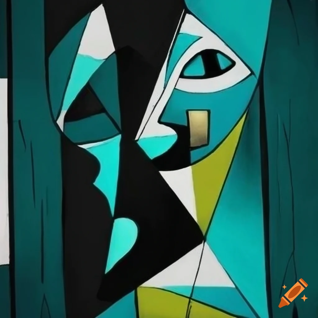 Black and white surrealistic cubist artwork on Craiyon