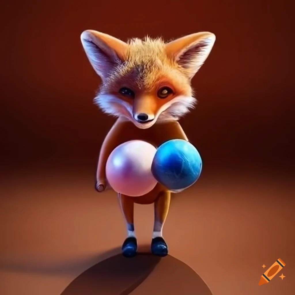 Funny image of a fox bowling on Craiyon