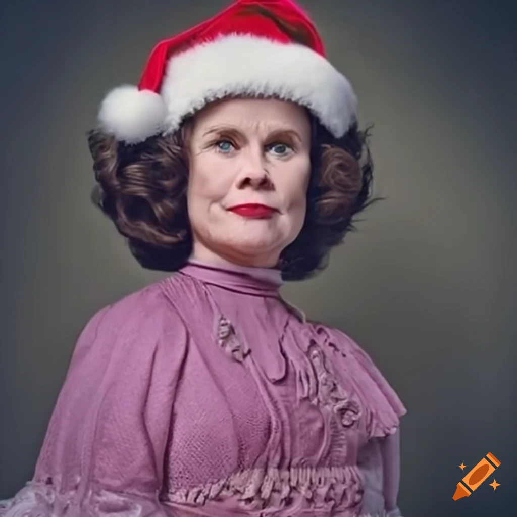 Dolores umbridge wearing a christmas hat