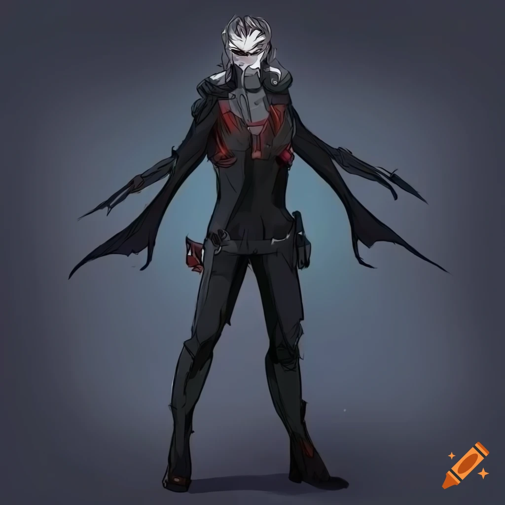 Anime character with vampire features on Craiyon