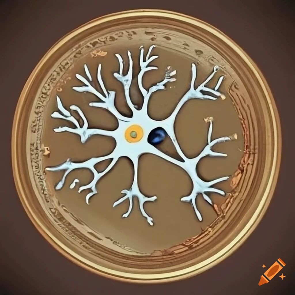 Coin with neuron illustration