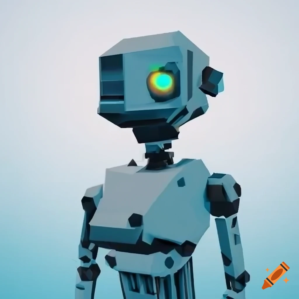 Low poly ai robot