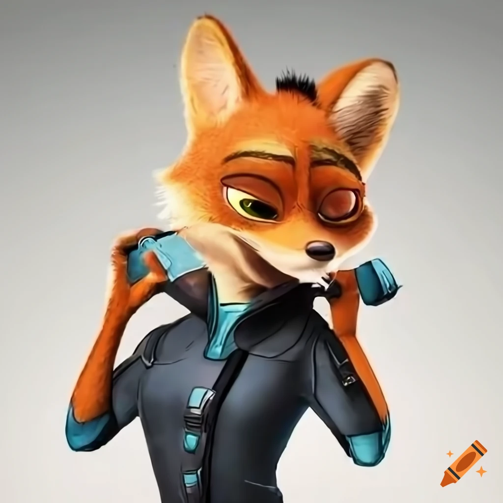 Stylish fox in scuba suit from zootopia on Craiyon