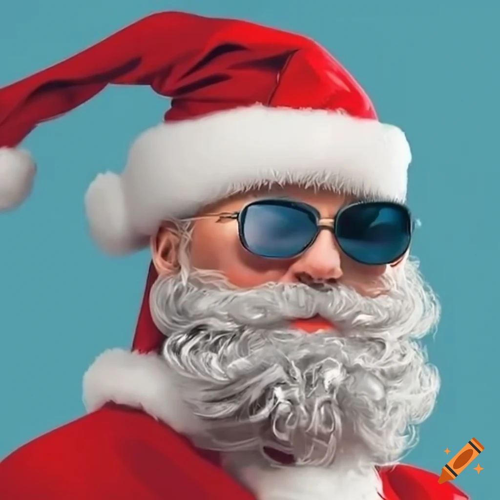 Santa claus with a unique appearance on Craiyon