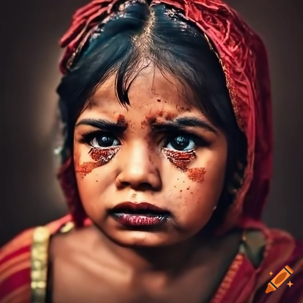 Beautiful indian girl alone and crying in the jungle on Craiyon