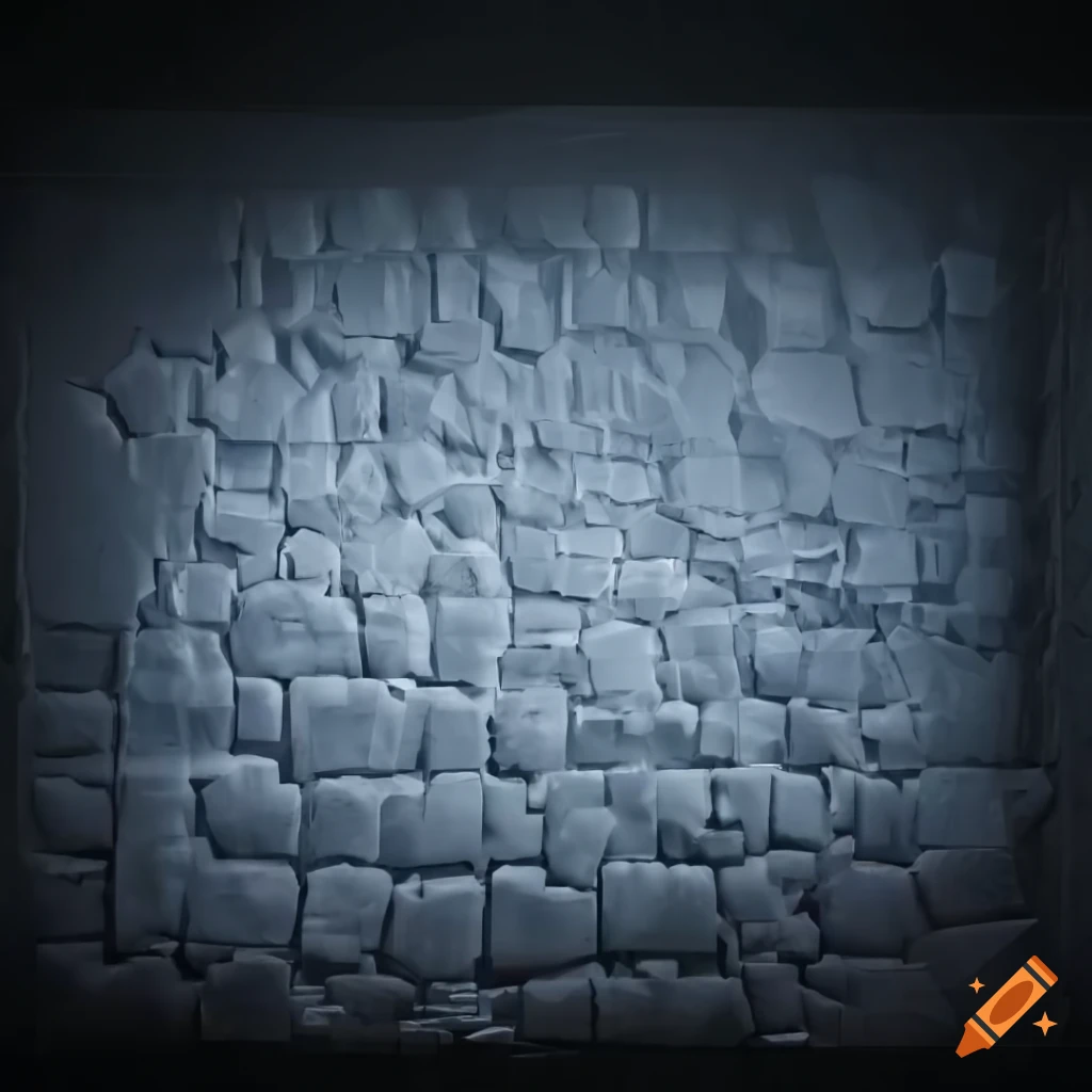 Ice block wall in a 2d game art style on Craiyon