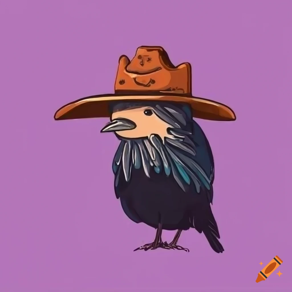 Pigeon wearing a wizard hat on Craiyon