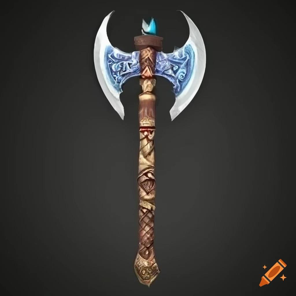 Fantasy axe illustration