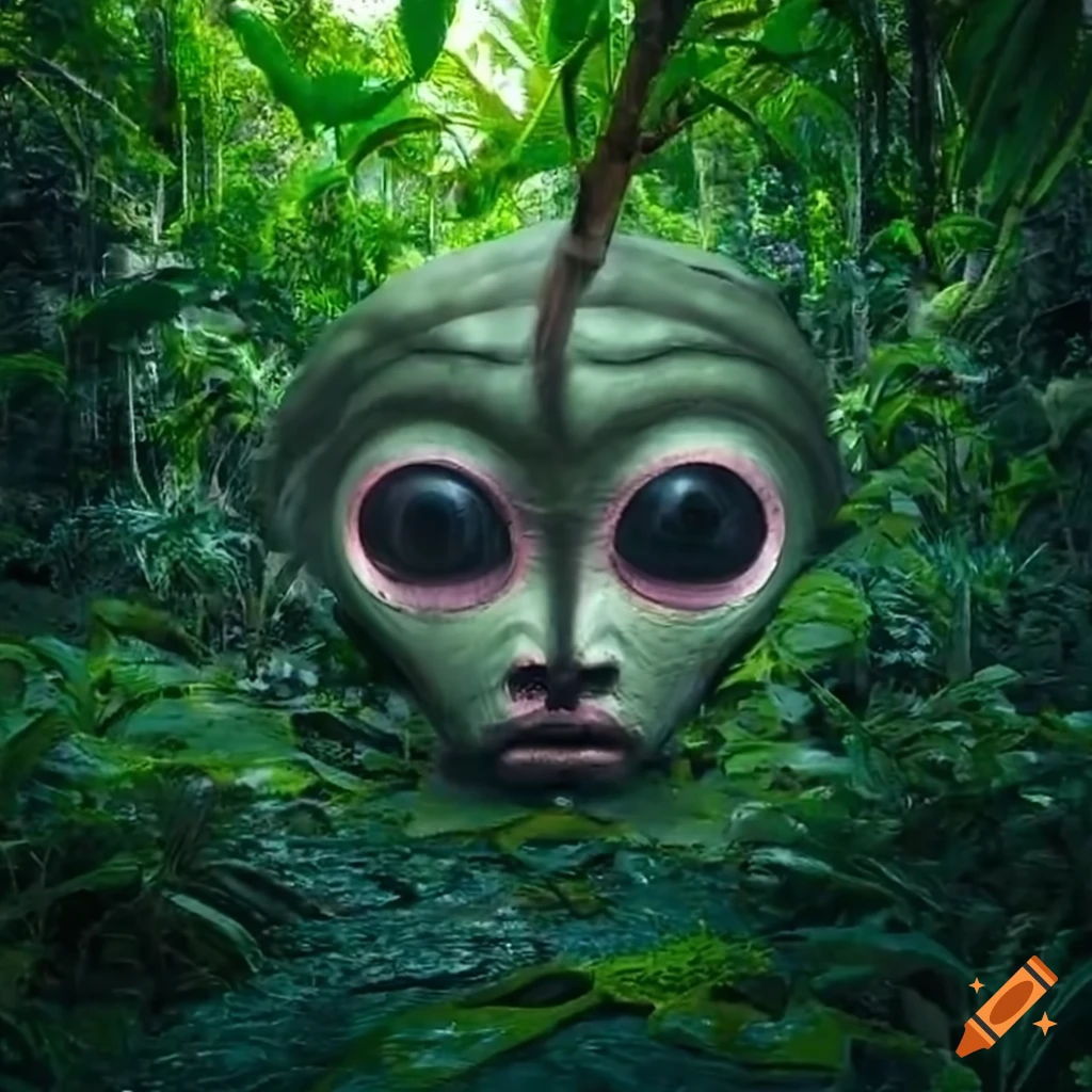 Image of primitive aliens in the jungle