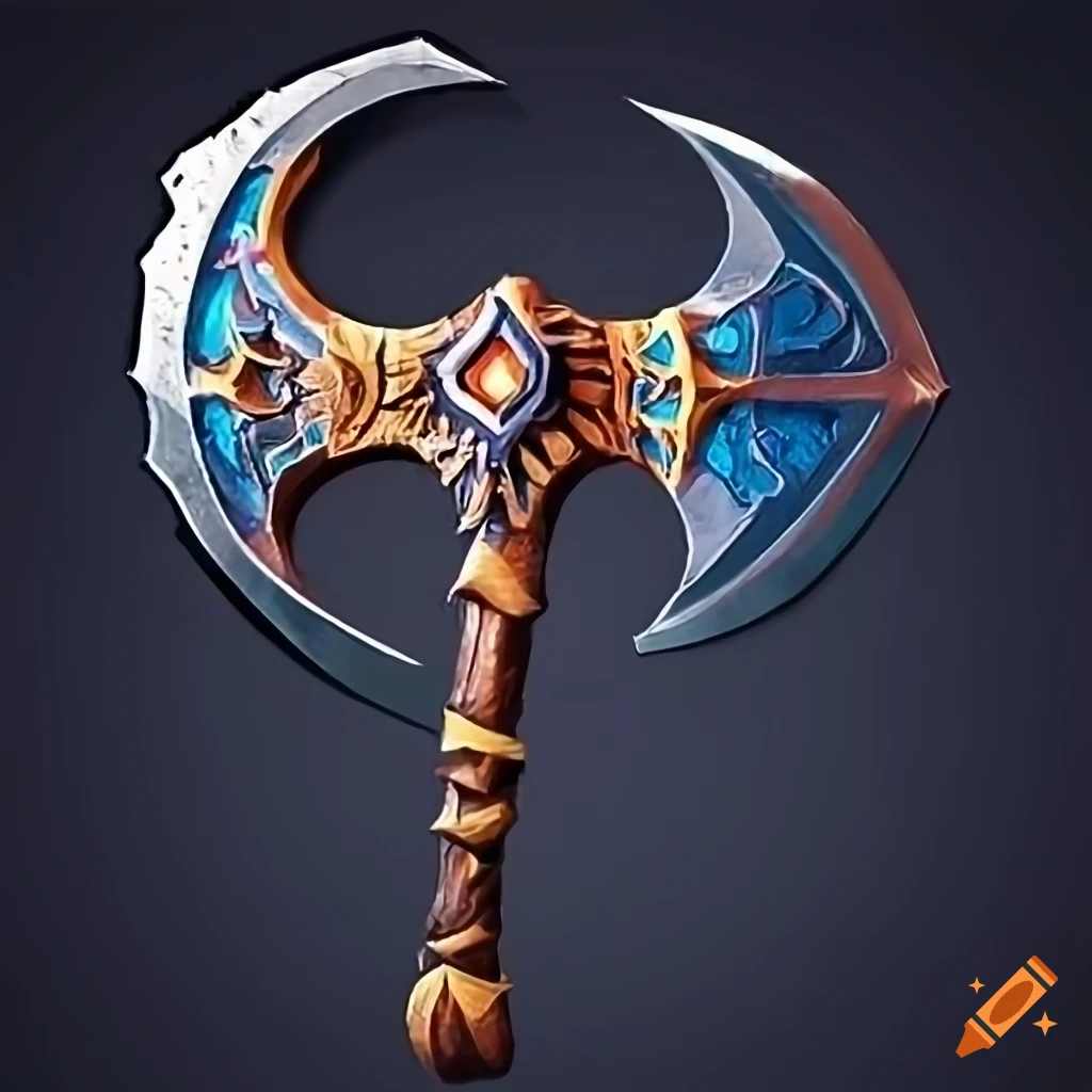 Arcane axe on Craiyon