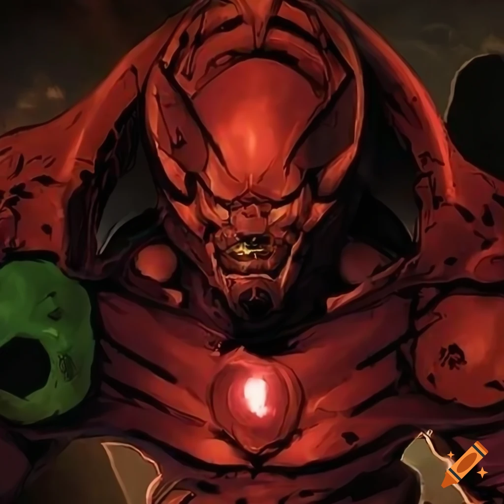 Crimson artwork of annihilus