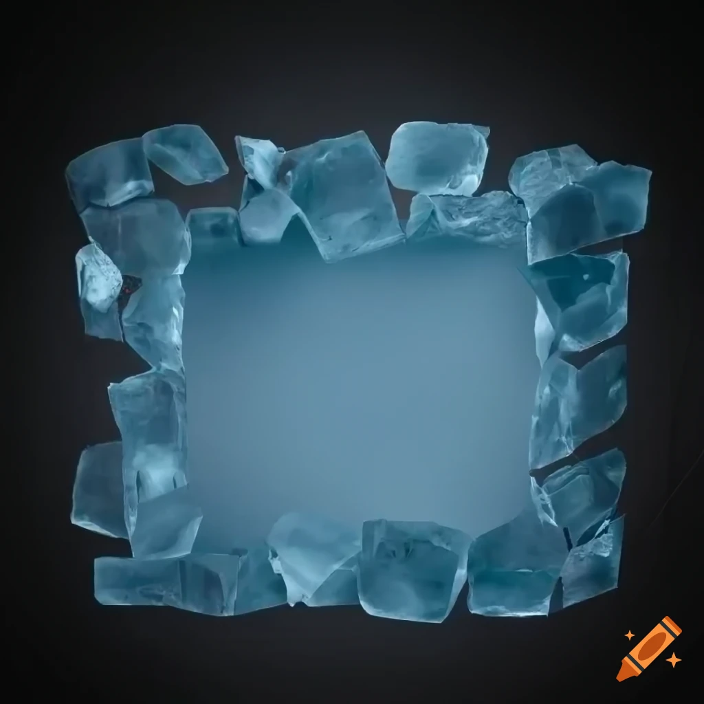 2d ice wall in a video game setting on Craiyon
