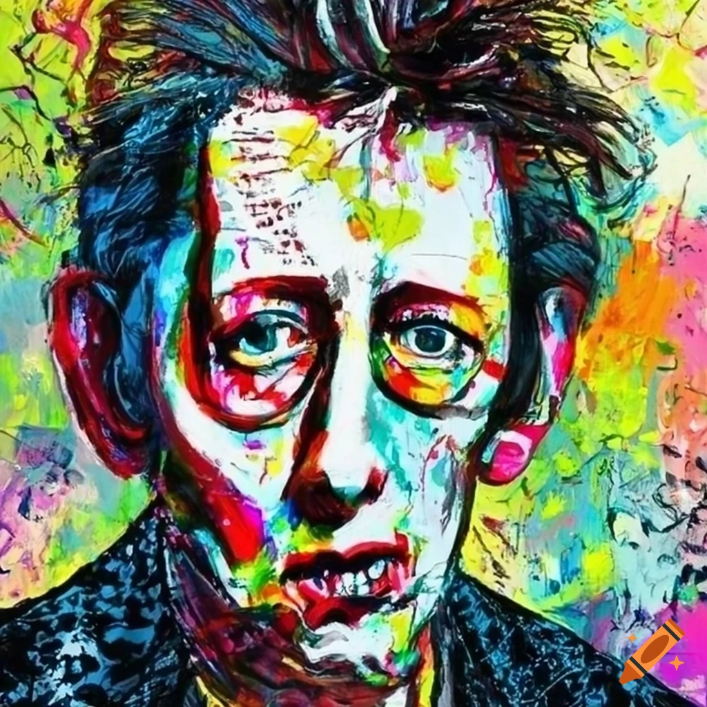 Expressive portrait of shane macgowan on Craiyon