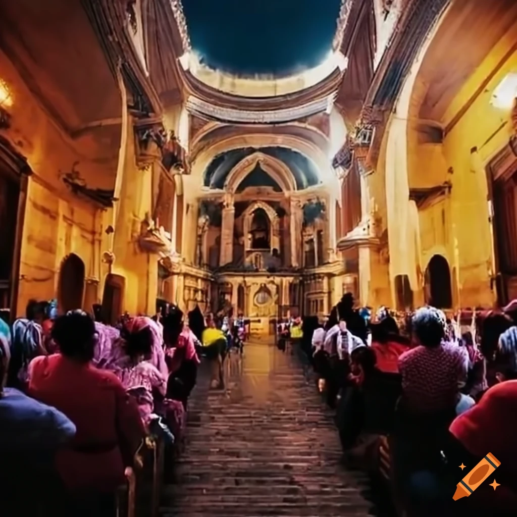 Crowded church in venezuela