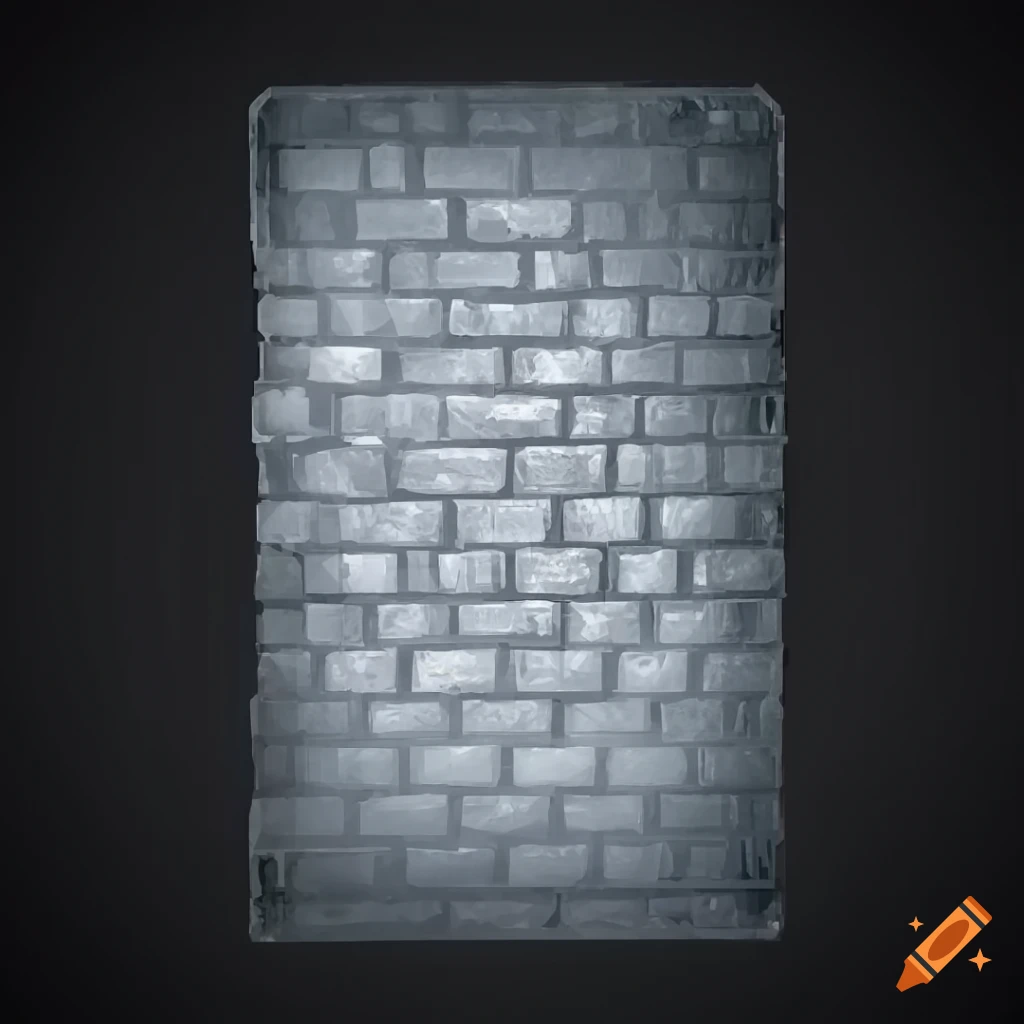 2D ice wall in a black background on Craiyon