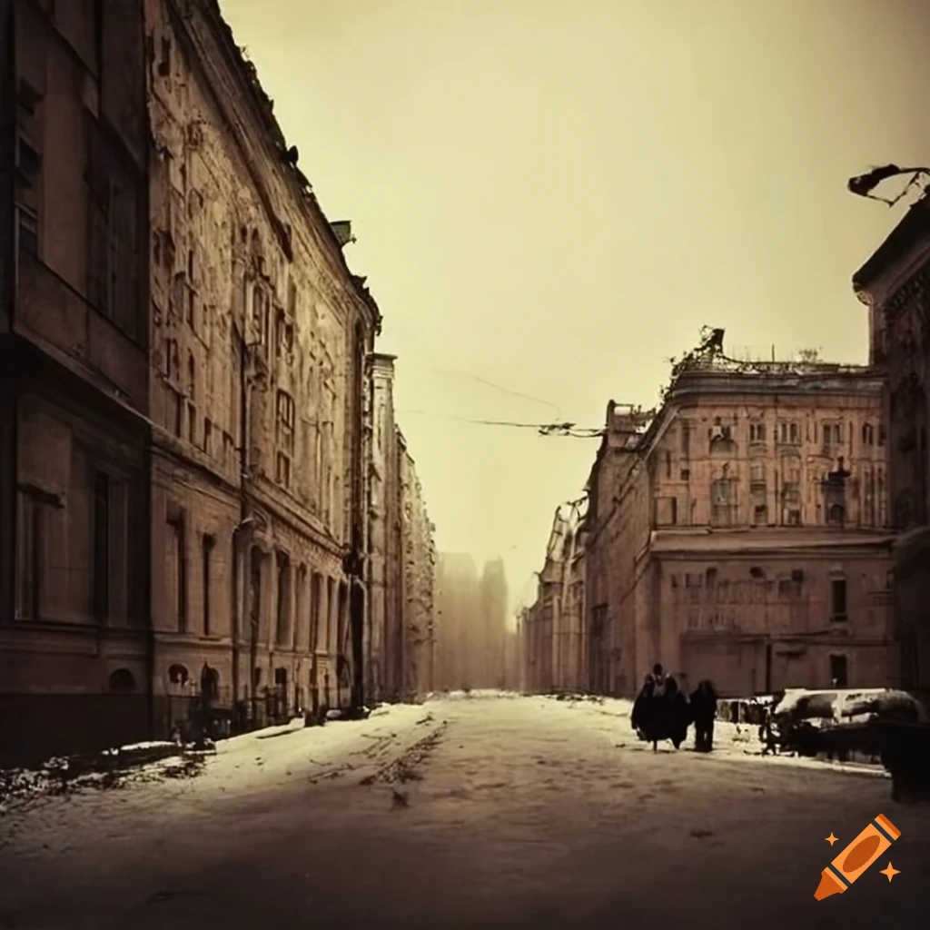 Old Street By Leonid Old Town 2 — PALETTE KNIFE Oil Painting On Canvas ...