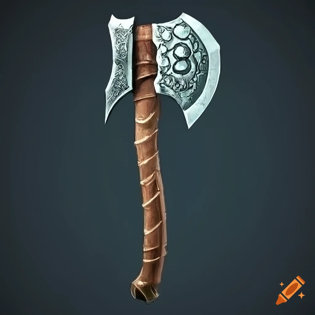 Fantasy pickaxe weapon on Craiyon