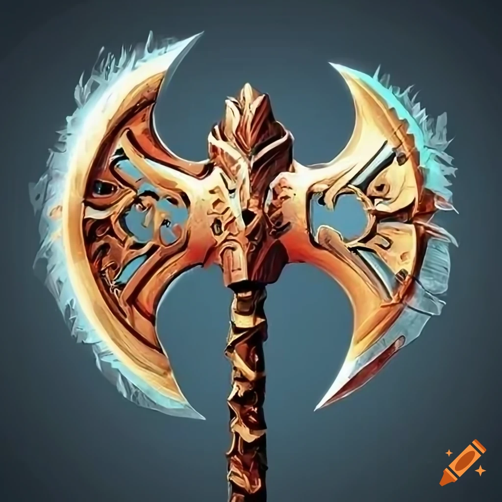 Image of a mythical axe on Craiyon
