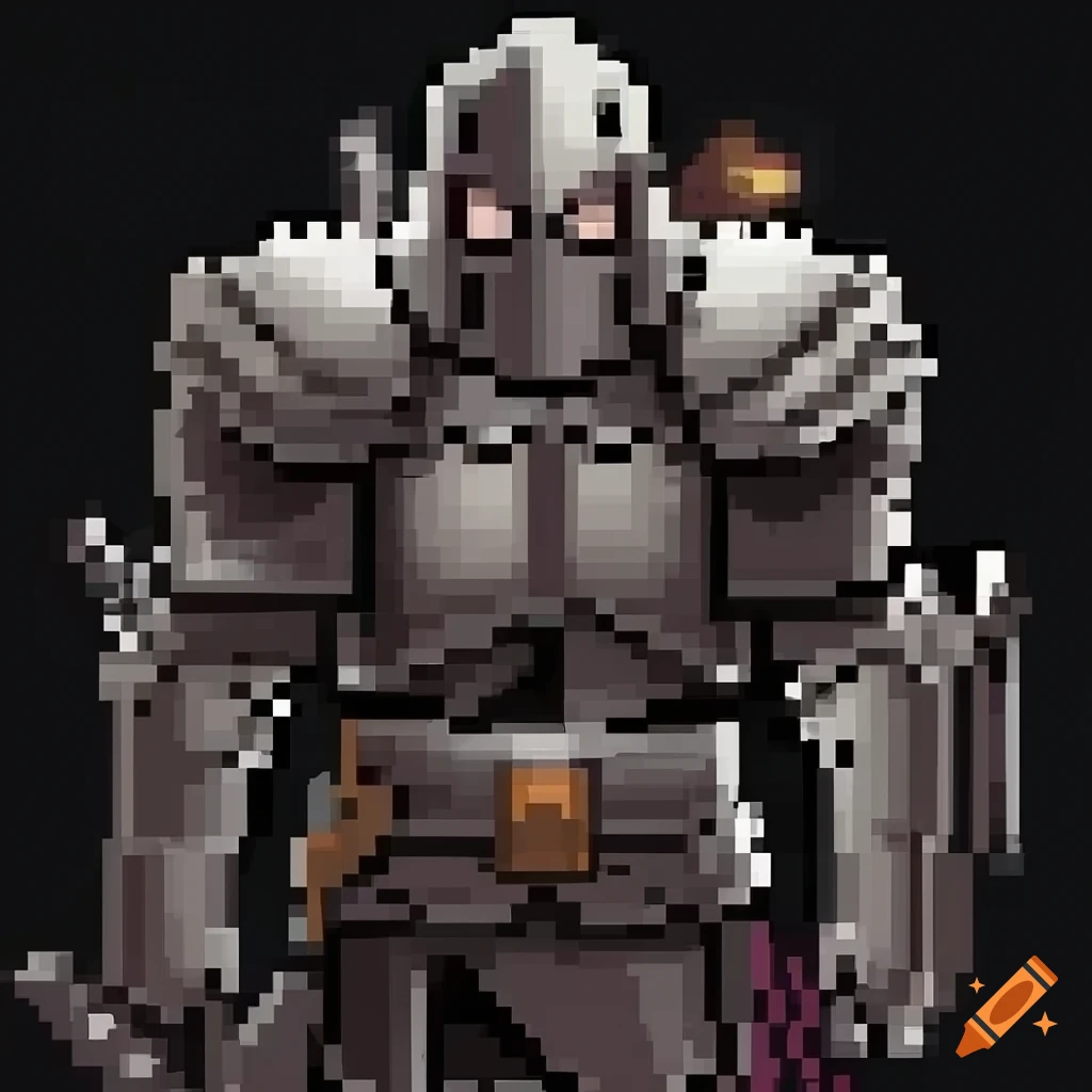 8-bit knight graphic art