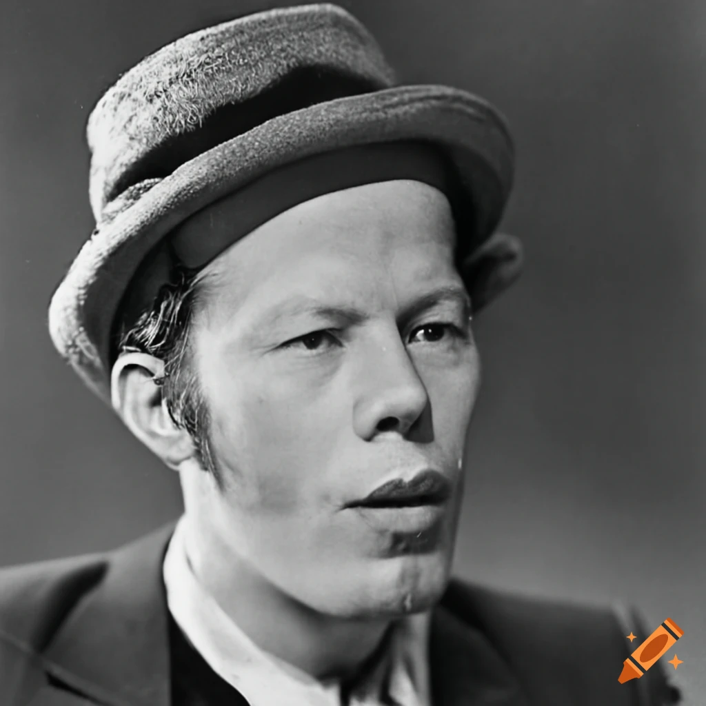 Tom waits scowling in a vintage photo on Craiyon