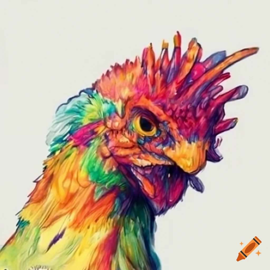 Artistic depiction of a monster chicken dinosaur
