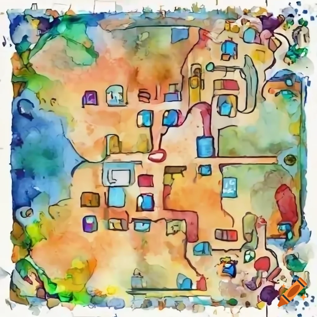 Top-down view of a board game with 33 consecutive tiles on Craiyon