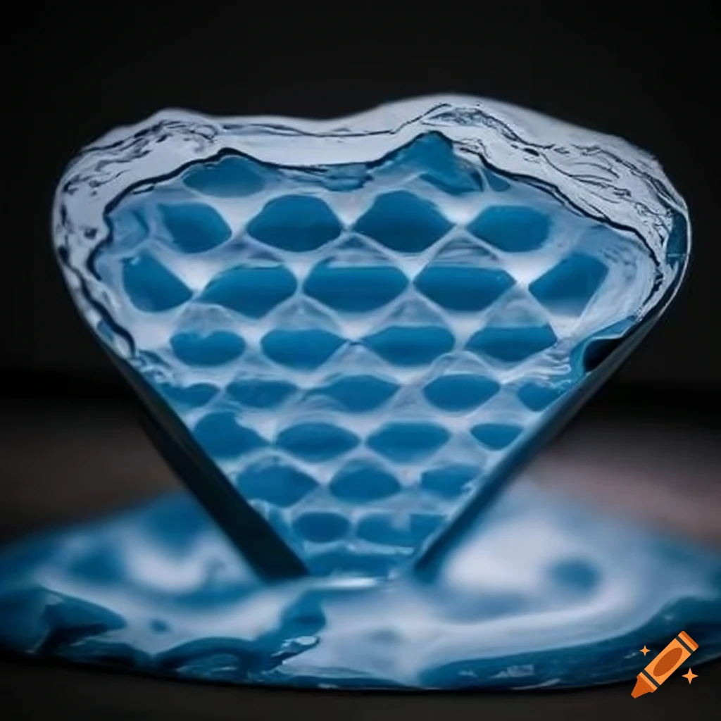 Abstract art of melting ice and tiles