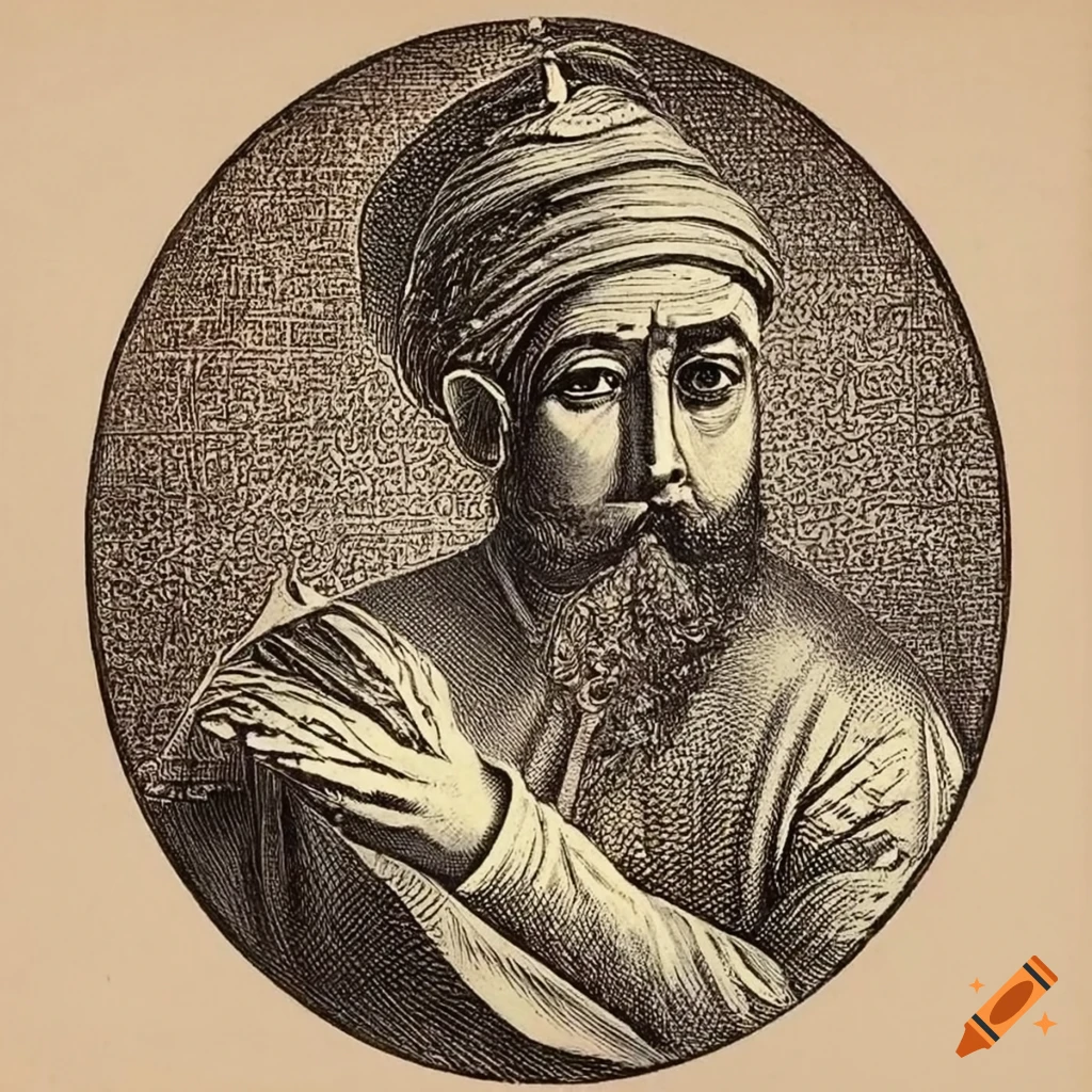 Engraving of European style Shamsuddin Ilyas Shah on Craiyon