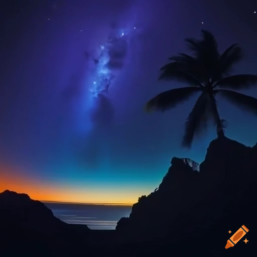 Night view of reunion island