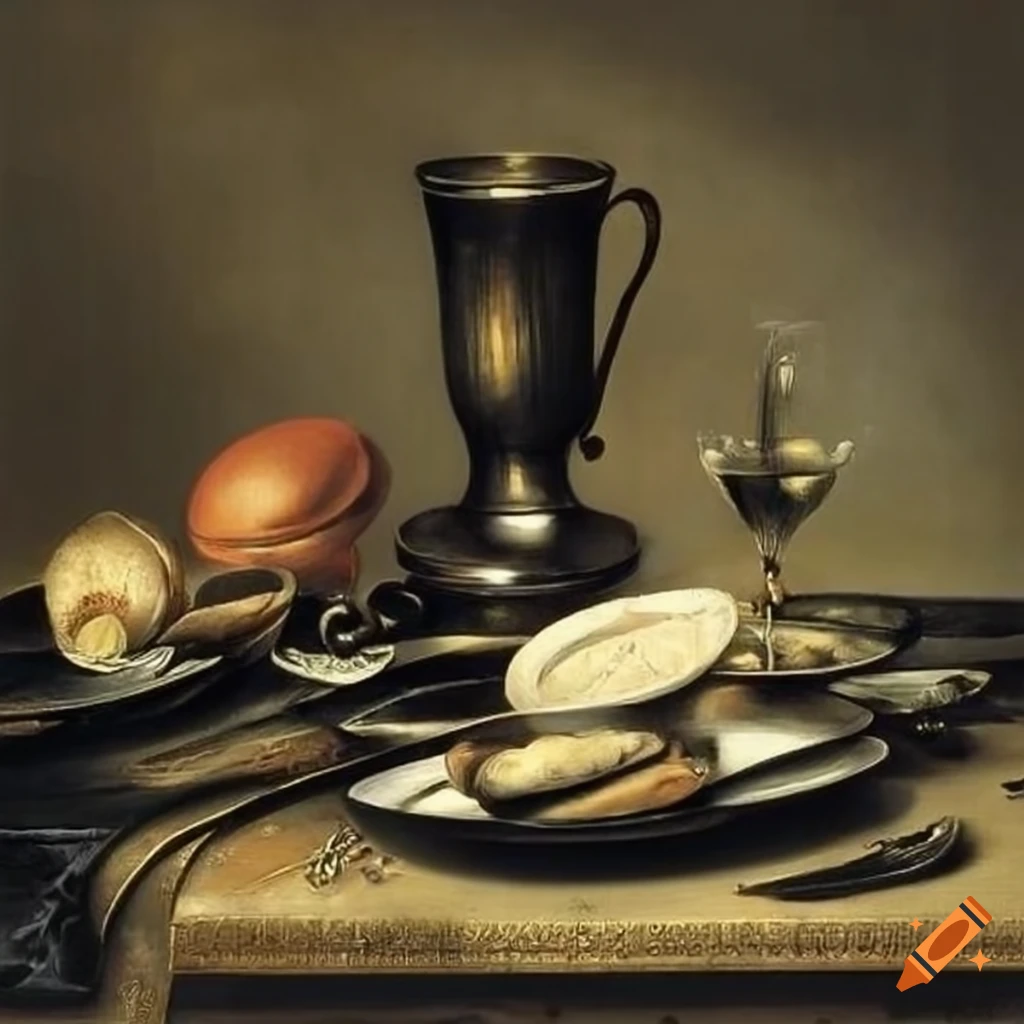 Pieter claesz-inspired artwork on Craiyon