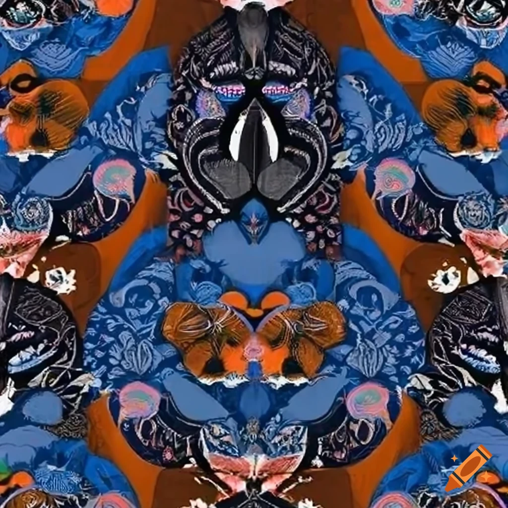 Seamless kimono patterns