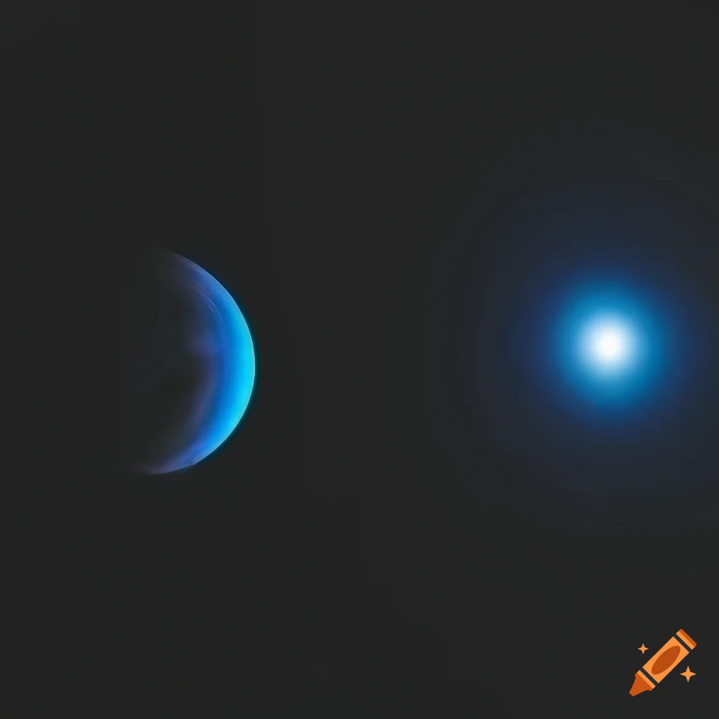 Black and white image of planets orbiting a star on Craiyon