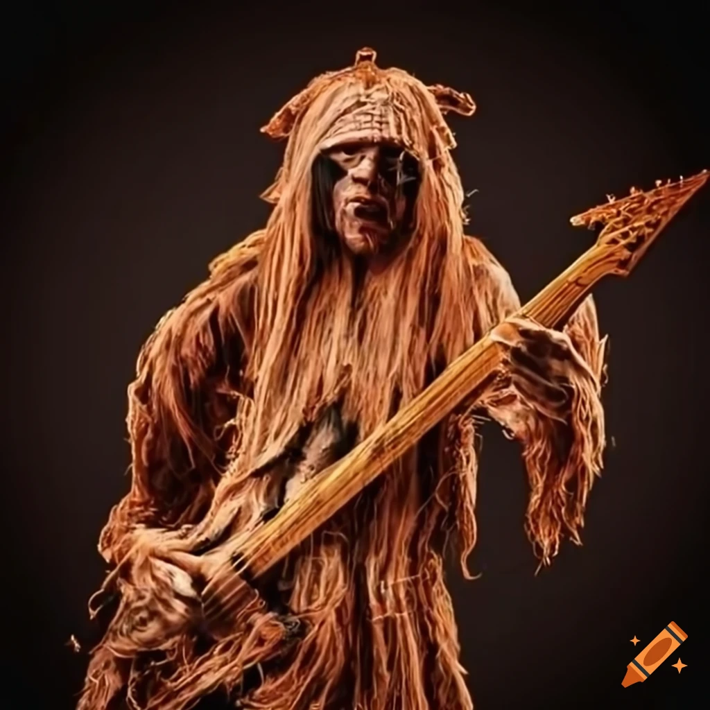 Humorous heavy metal band made of ham on Craiyon