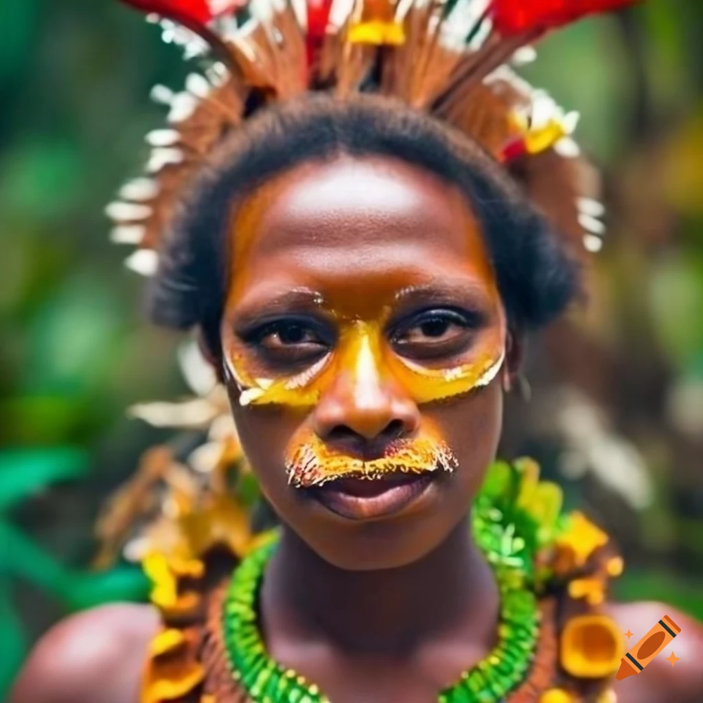 Portrait of a woman from papua new guinea