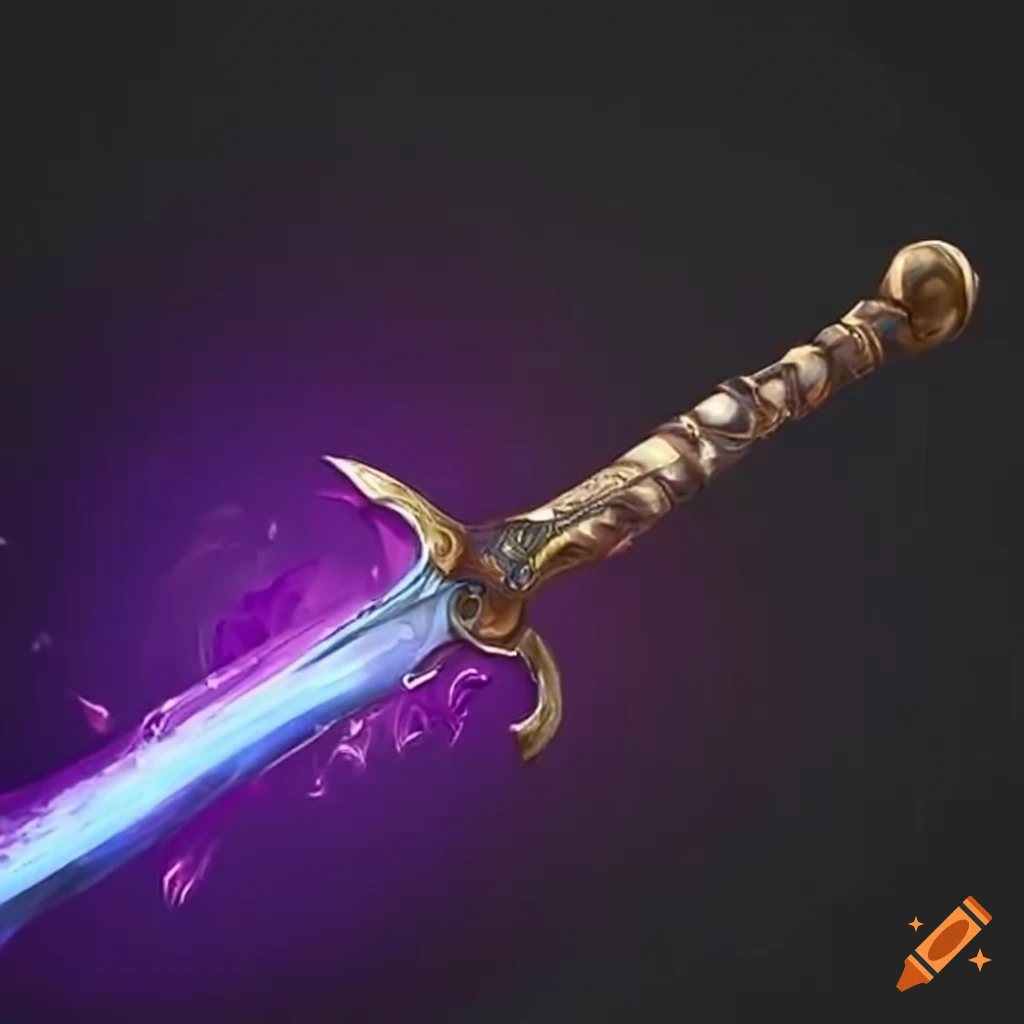 Image of a mystical sword with radiant mist on Craiyon