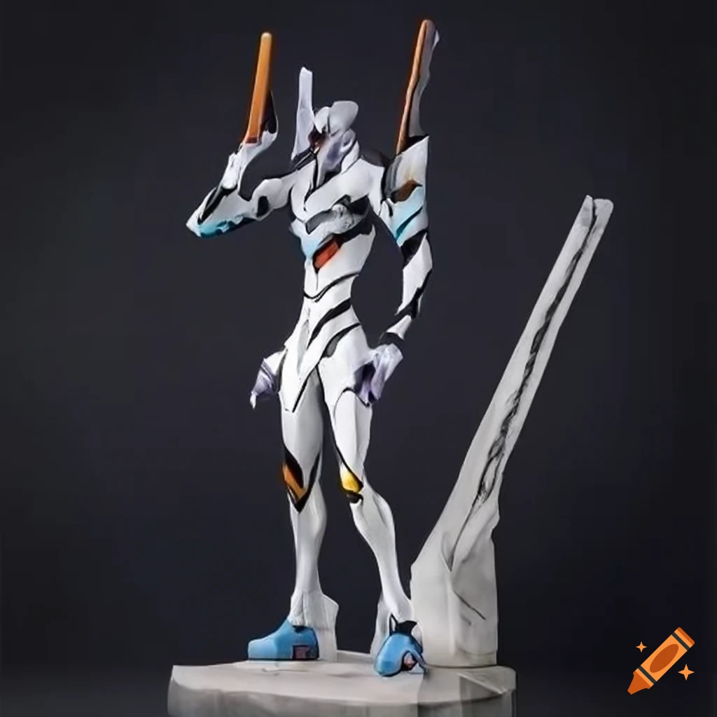 Marble statue of Evangelion unit 0 on Craiyon