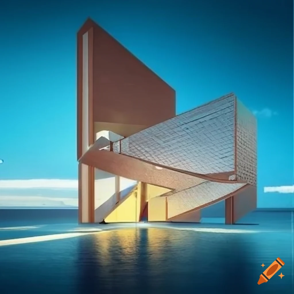 Modern kung fu school with unique roof and wall system