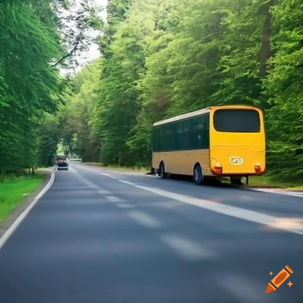 Two buses in a steep mountain landscape on Craiyon