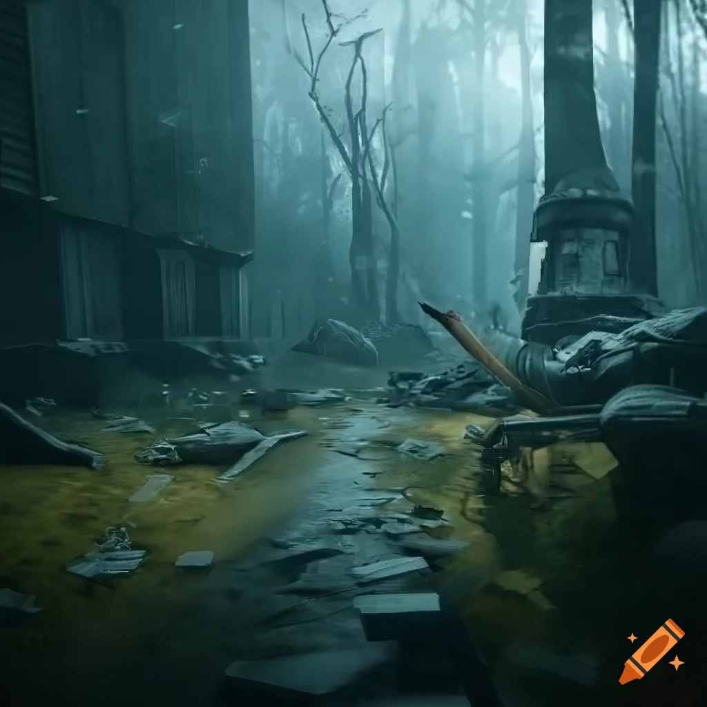 Screenshot of battlefield 2142 titan mode on forest map