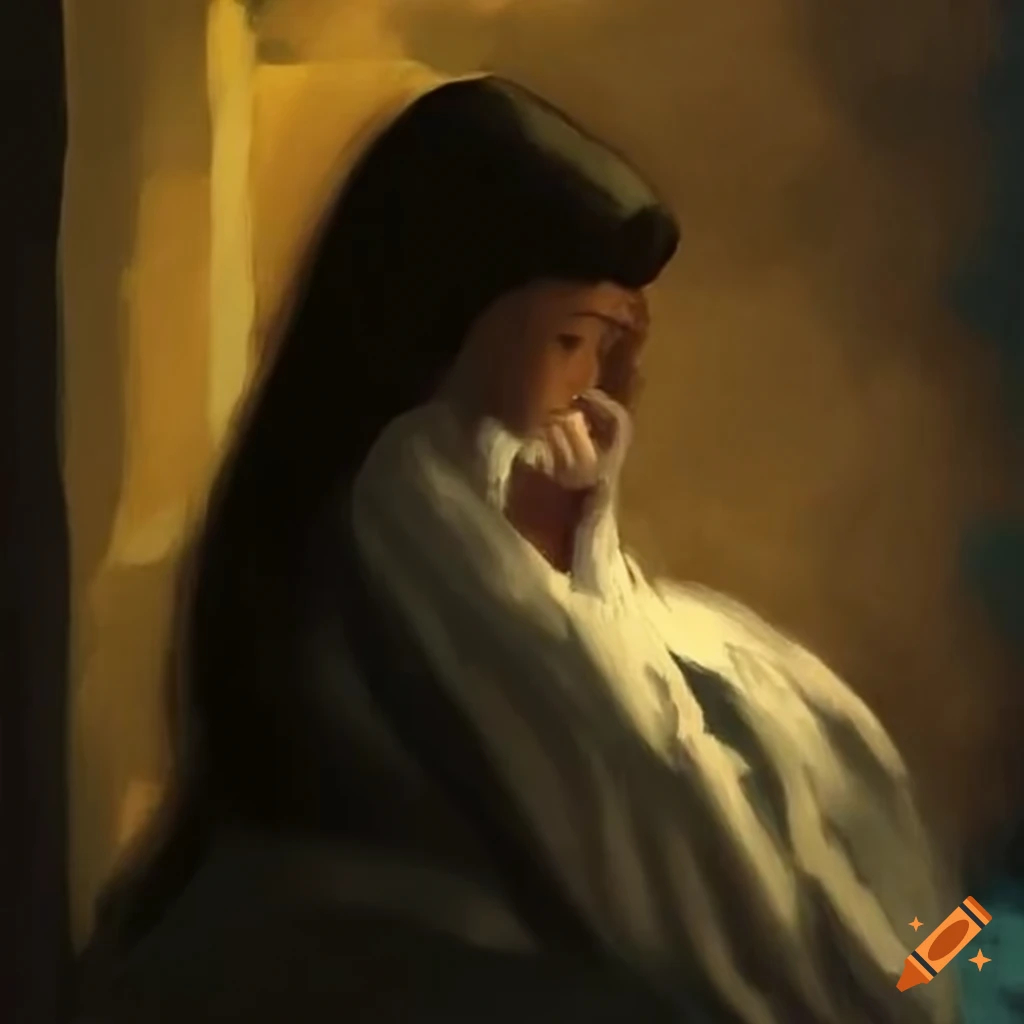 Woman crying in a blanket painting by Edward Hopper on Craiyon