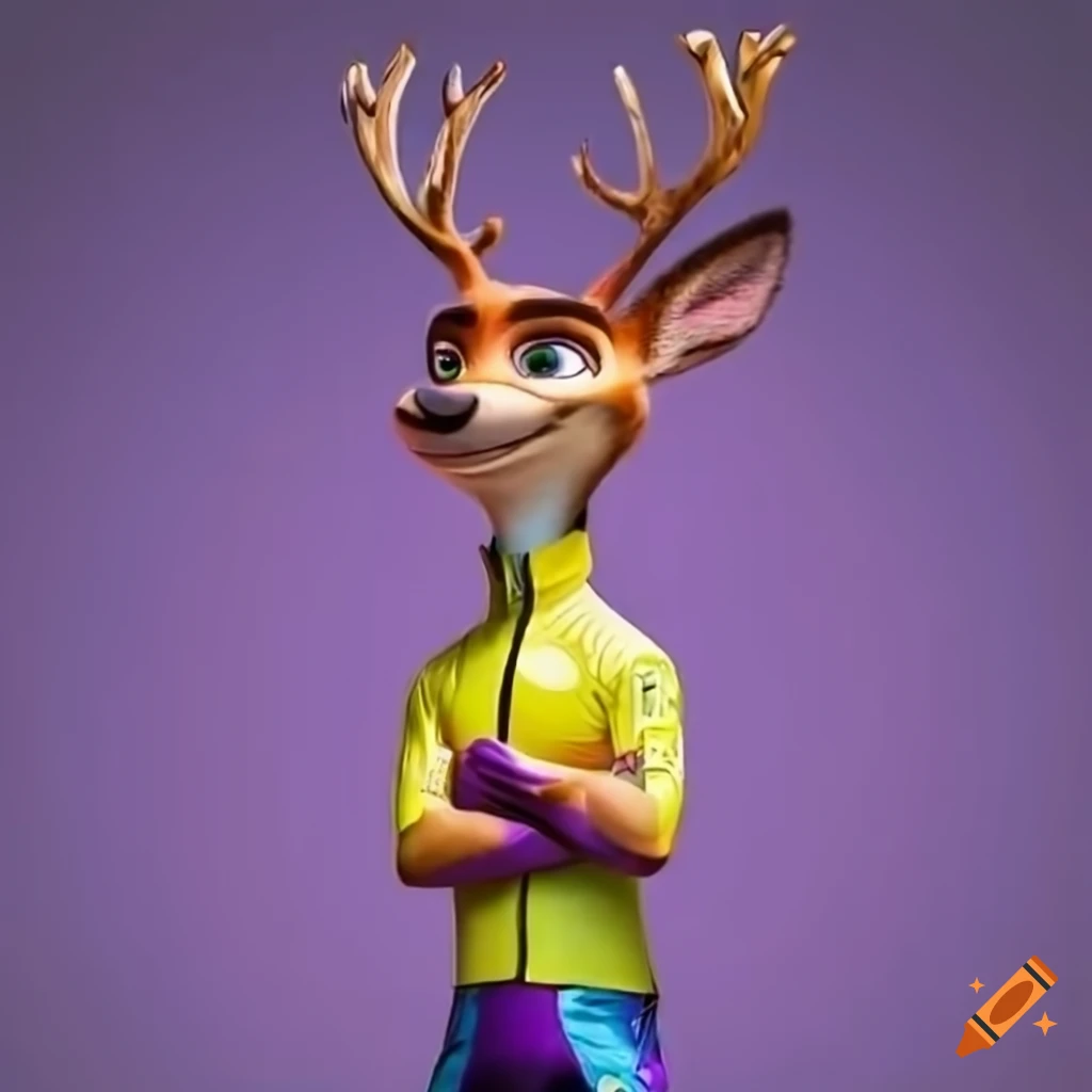 Man wearing full body deer fursuit in the woods on Craiyon