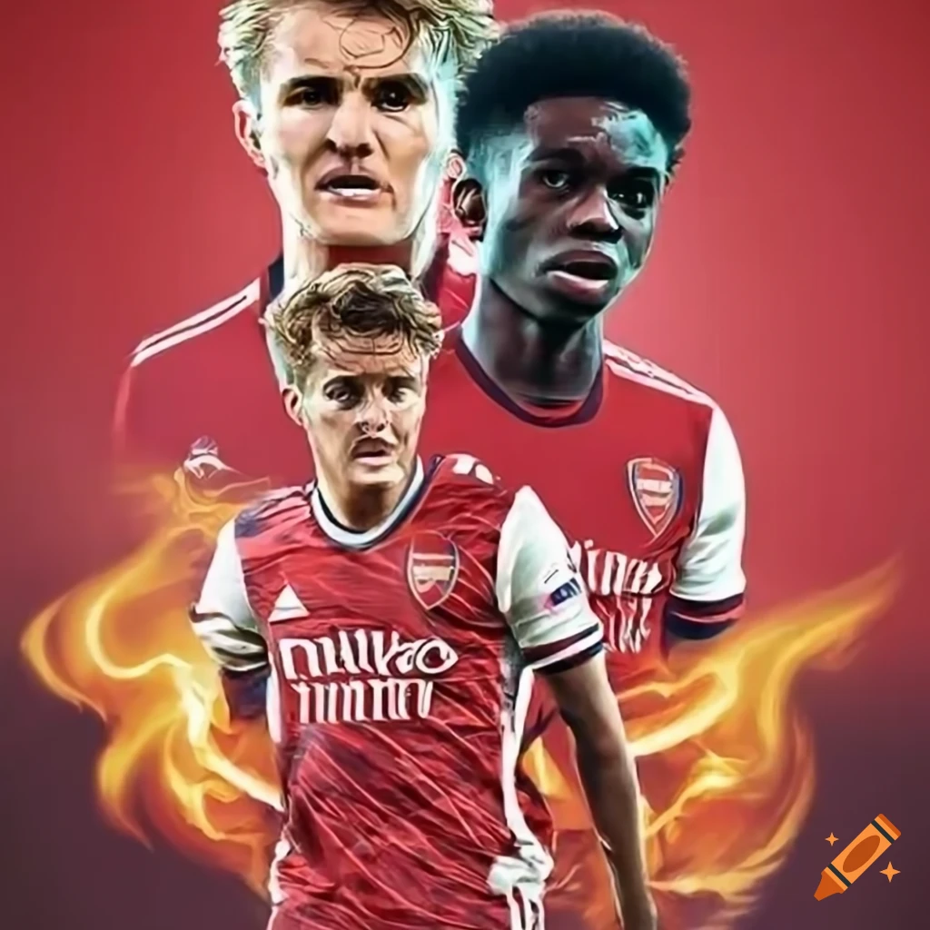 Poster Of Arsenal With ødegaard And Saka