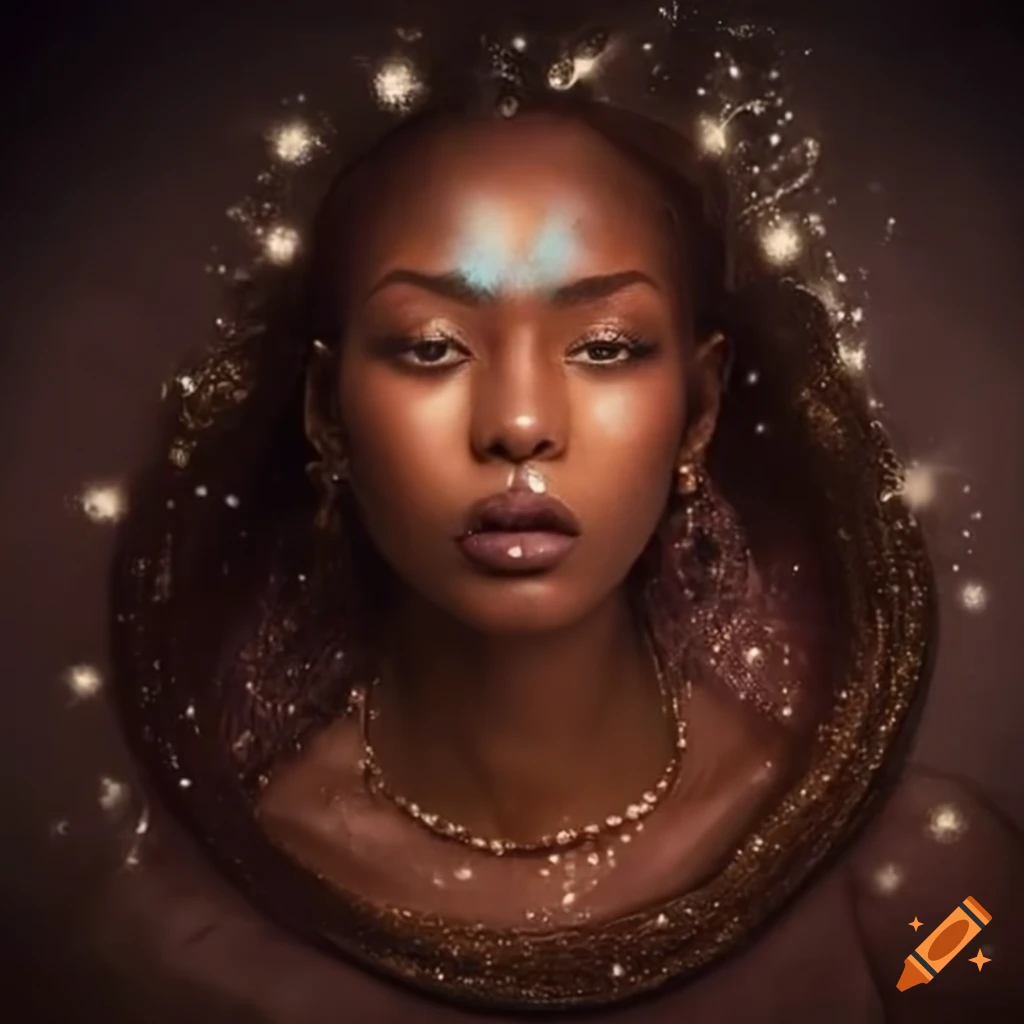 Portrait of a woman in celestial garment