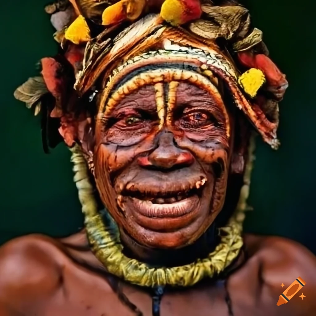 Portraits of people from papua new guinea on Craiyon