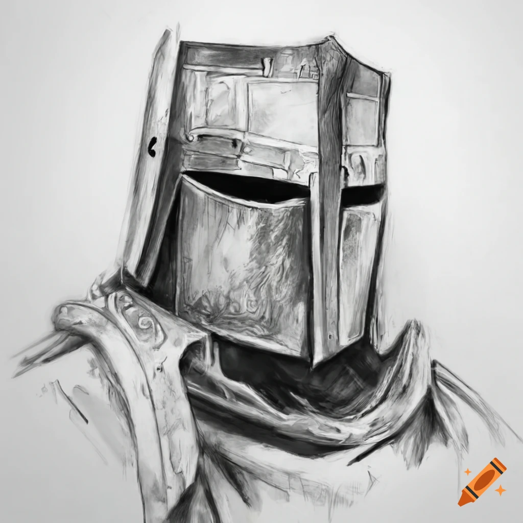 Knights Templar Helmet Drawing