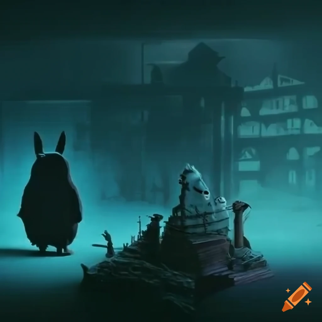 Blade runner top-down perspective diorama