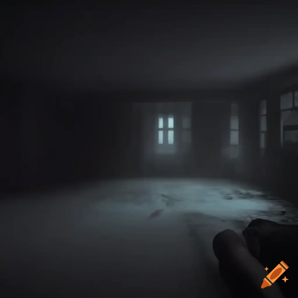Screenshot of a first person horror game about vampires on Craiyon